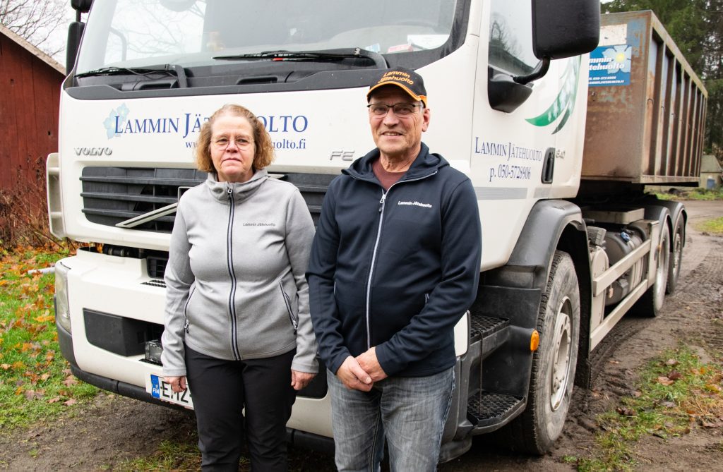 Lammin Vuoden yrittäjät Esa ja Ulla Kauppi, Lammin Jätehuolto Ay ...