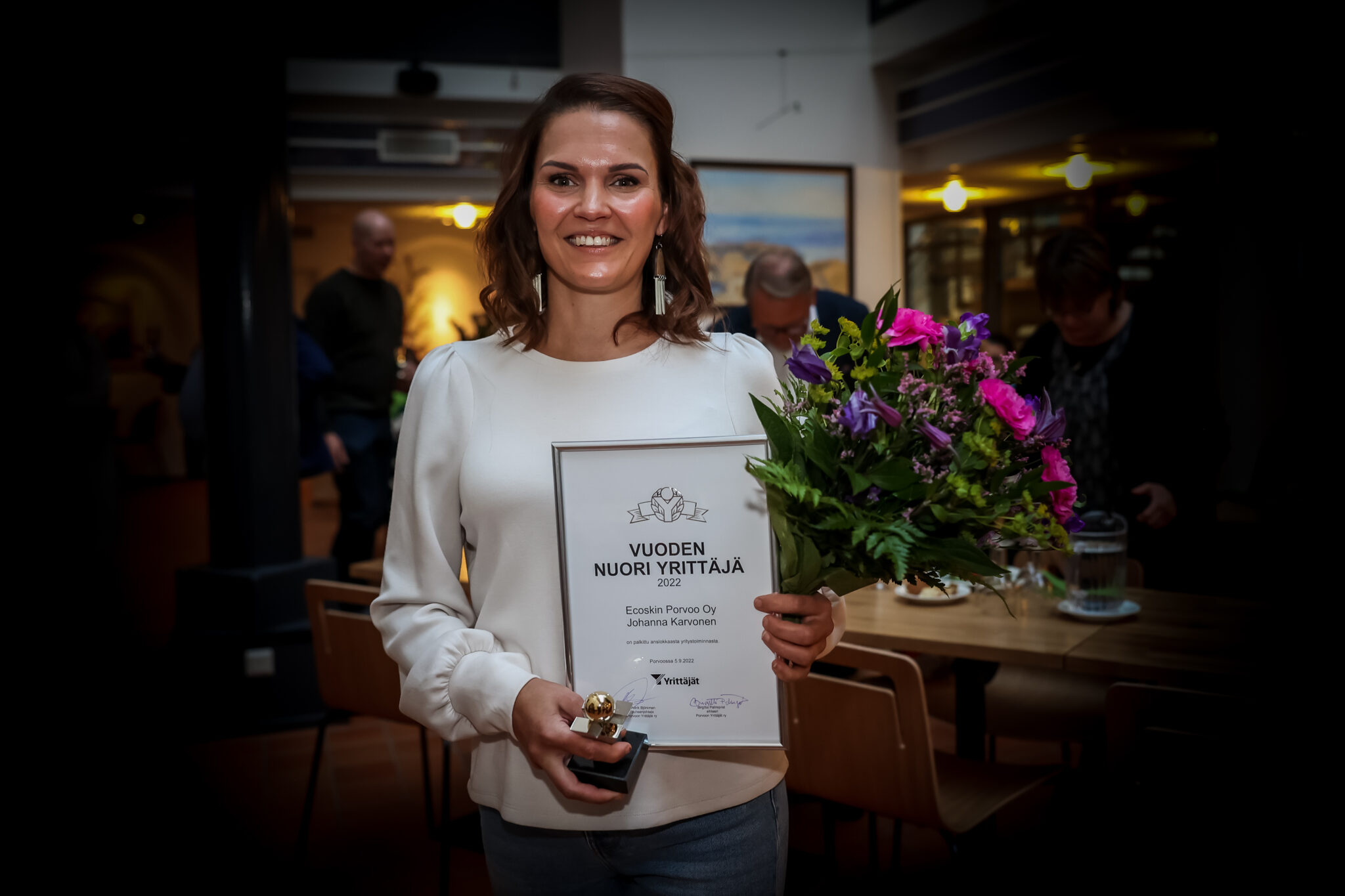 Johanna Karvonen on Porvoon Vuoden Nuori Yrittäjä 2022 - Yrittajat.fi