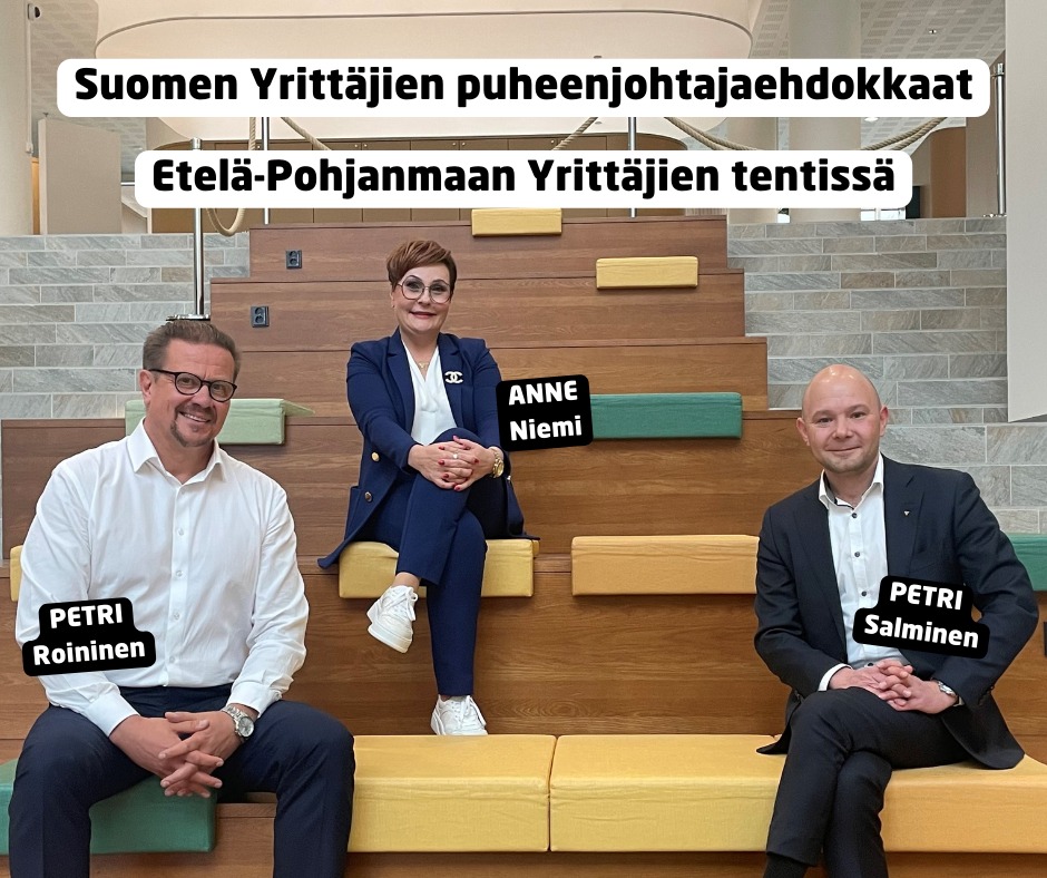 Suomen Yrittäjien puheenjohtajaehdokkaat Etelä-Pohjanmaan Yrittäjien tentissä - Yrittajat.fi