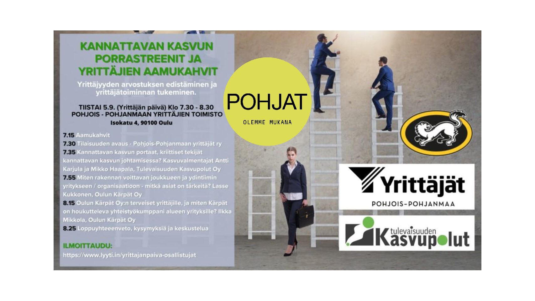 Yrittäjän päivänä 5.9. aamukahvit ja aiheena kasvu - Yrittajat.fi